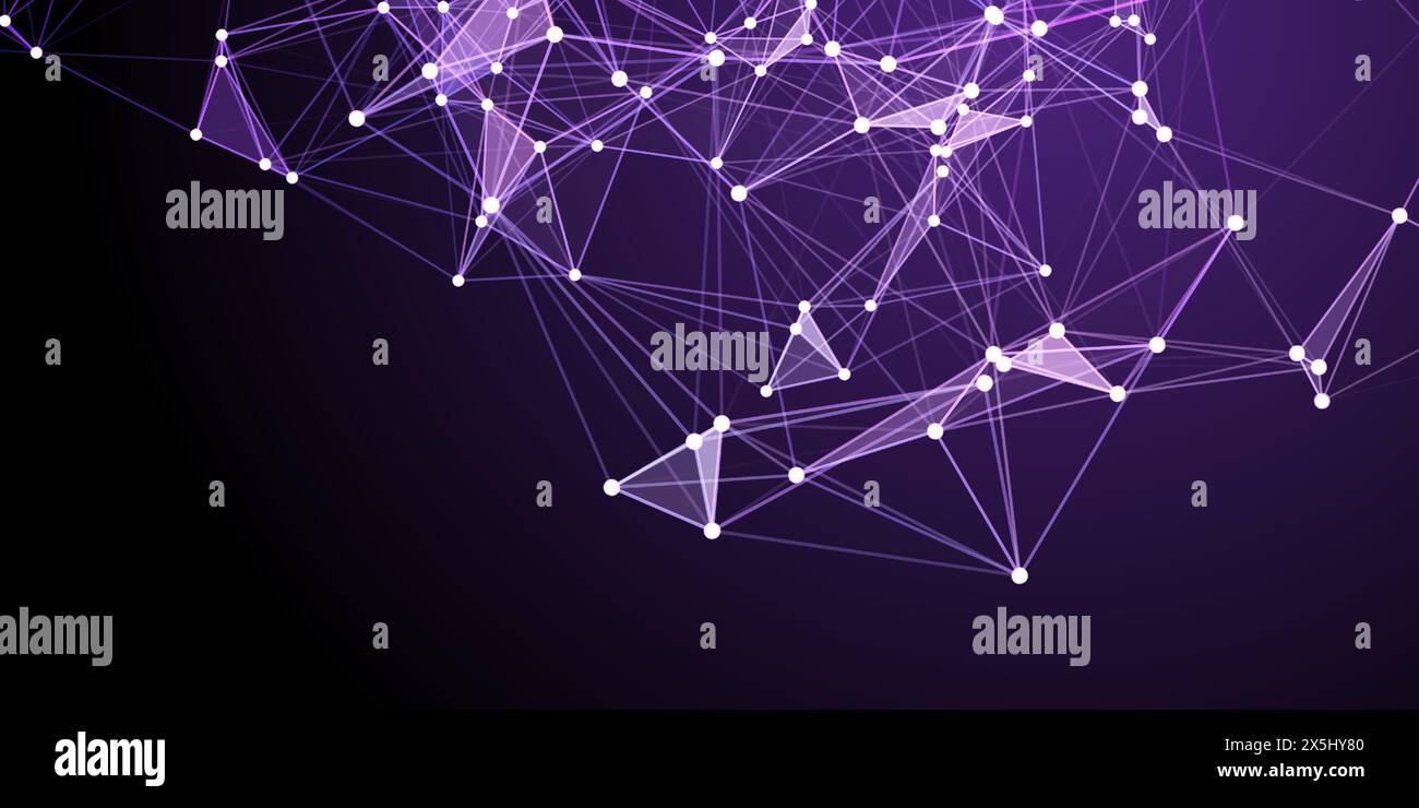 Abstract banner with a low poly plexus design Stock Vector Image & Art ...