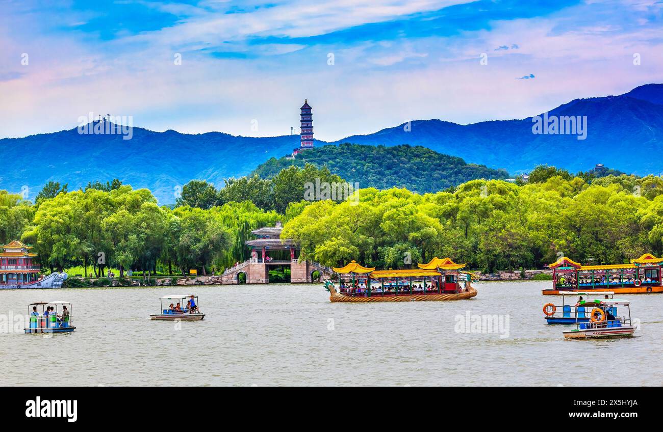 Yue Feng Pagoda, Summer Palace, Beijing, China. (Editorial Use Only ...