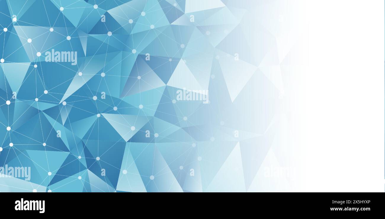 Banner with a low poly abstract plexus design Stock Vector Image & Art ...