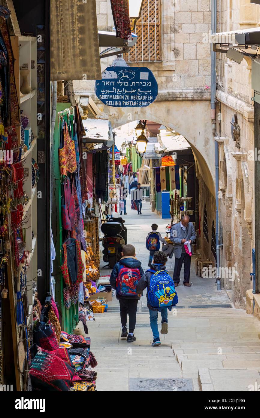 Israel, Jerusalem. Walkway in the Muslim Quarter. (Editorial Use Only ...