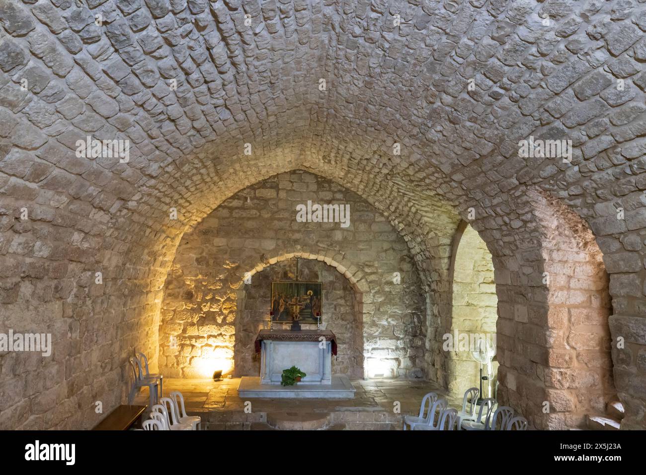 Israel, Nazareth. Vault at Basilica of the Annunciation. One of the ...