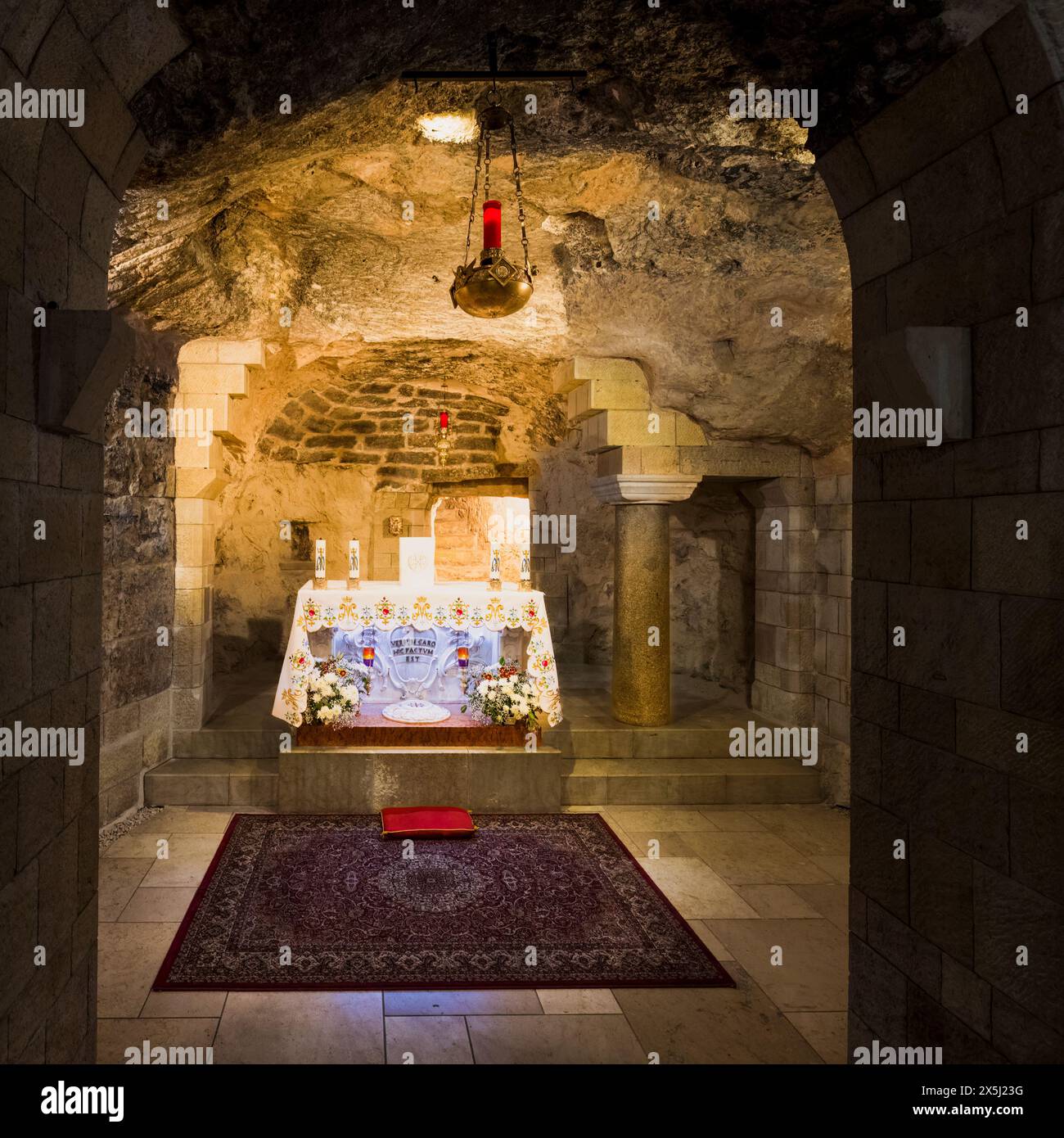 Israel, Nazareth. Altar in Basilica of the Annunciation. One of the ...
