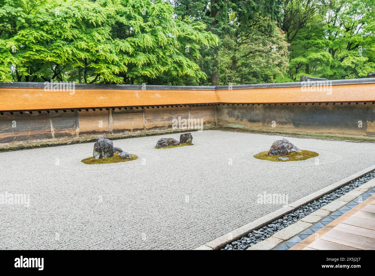 Japan, Kyoto. Ryoan-ji Temple Rock Garden Stock Photo - Alamy
