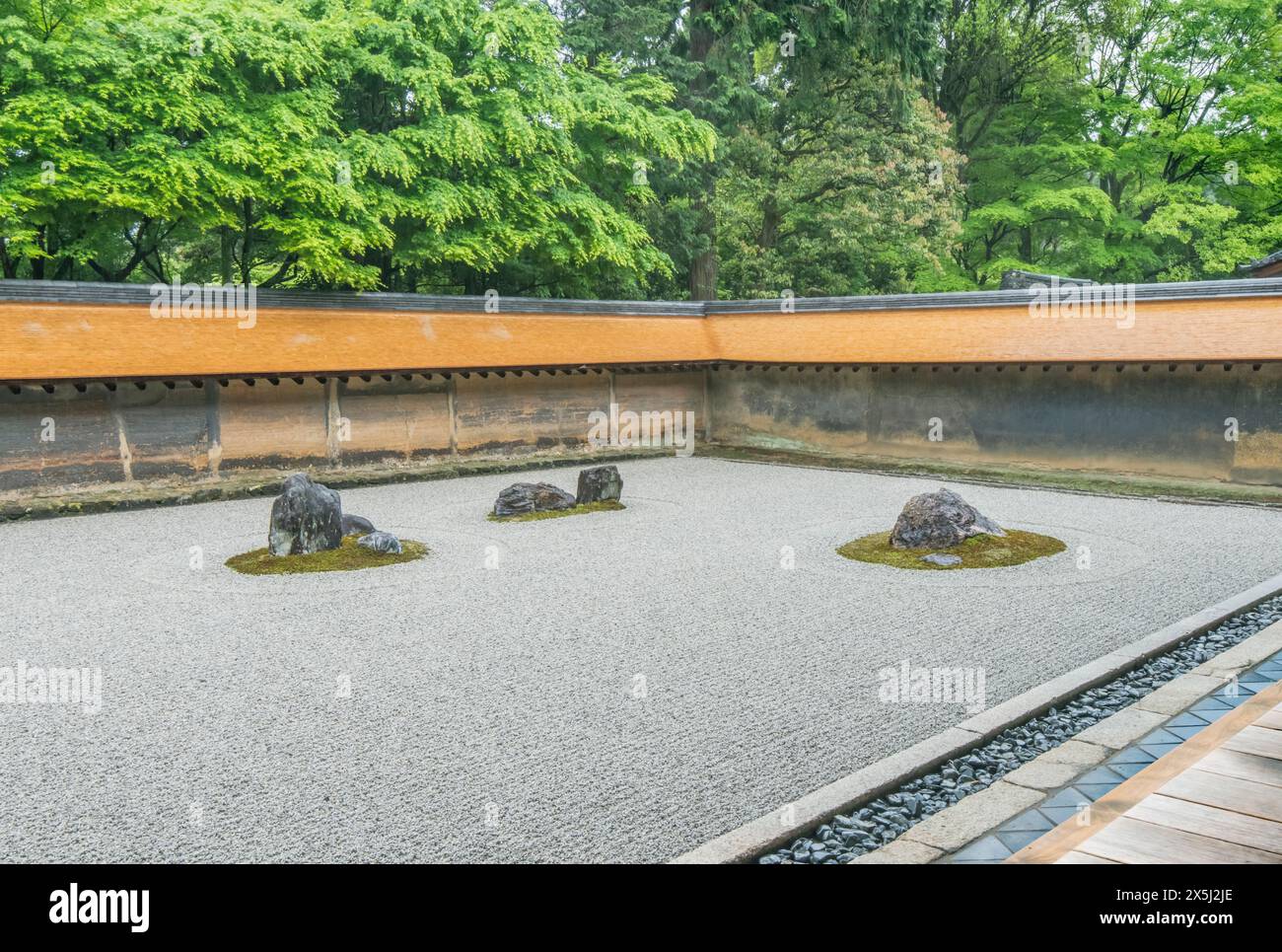 Japan, Kyoto. Ryoan-ji Temple Rock Garden Stock Photo - Alamy