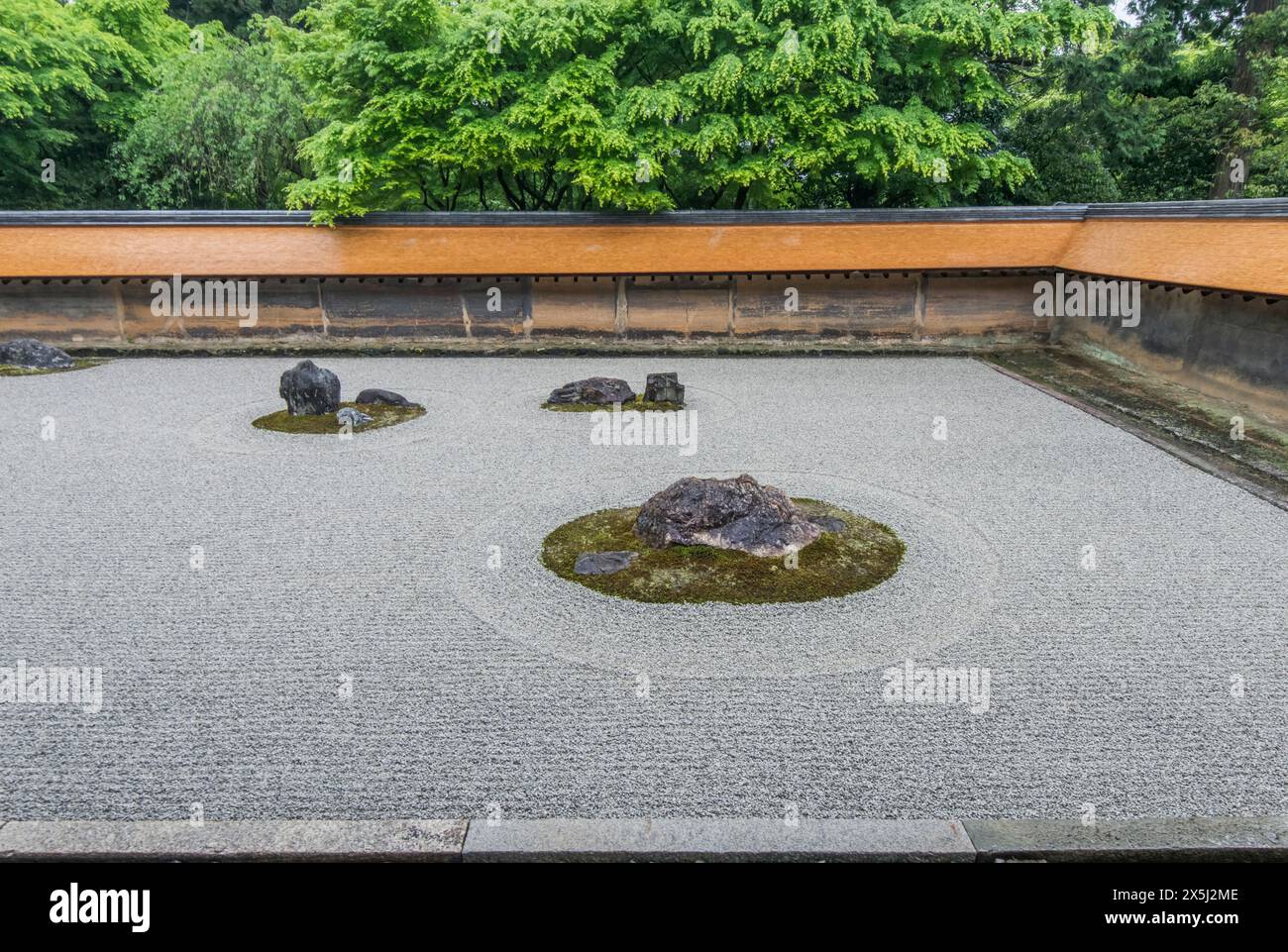 Japan, Kyoto. Ryoan-ji Temple Rock Garden Stock Photo - Alamy