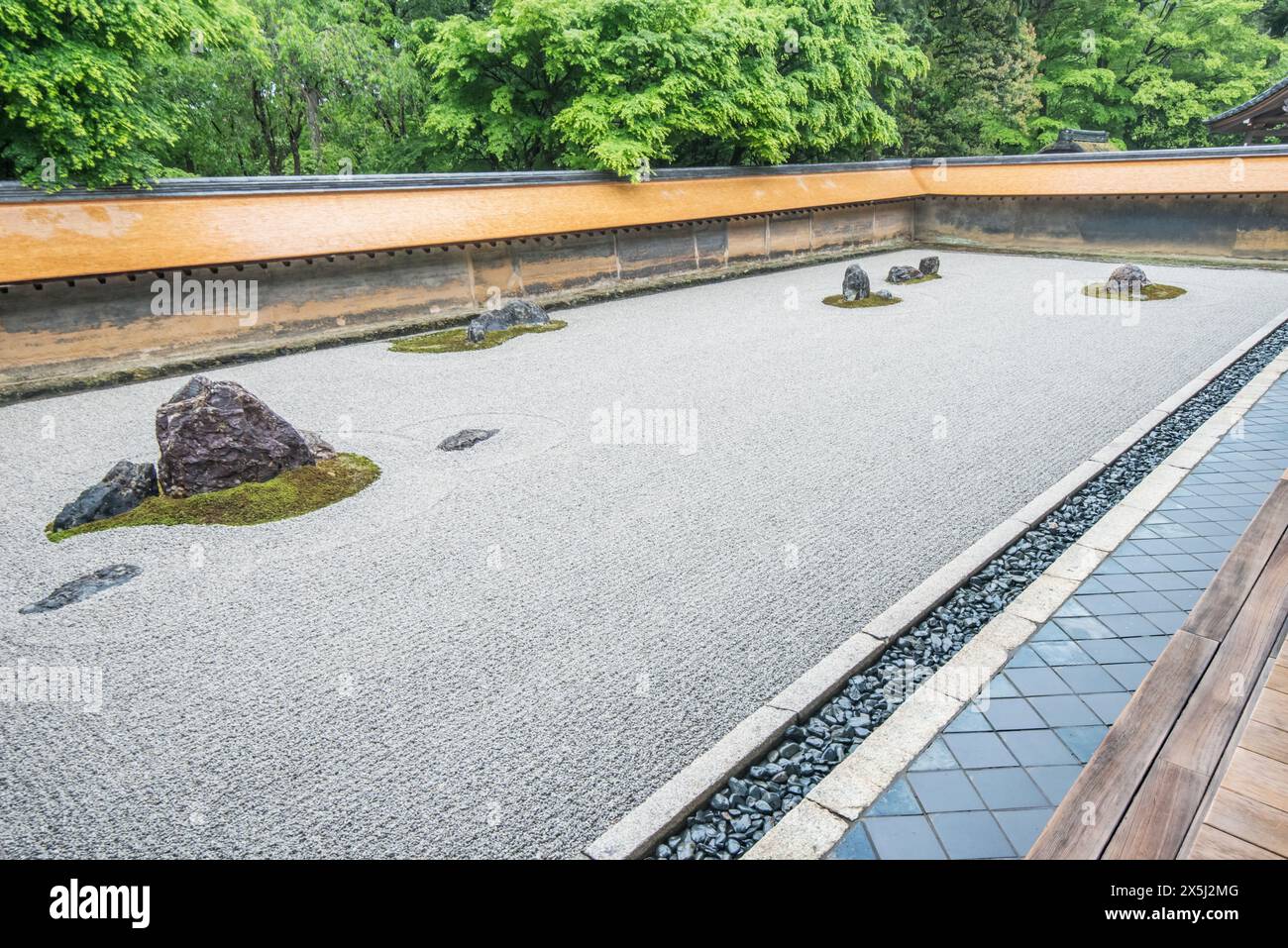 Japan, Kyoto. Ryoan-ji Temple Rock Garden Stock Photo - Alamy