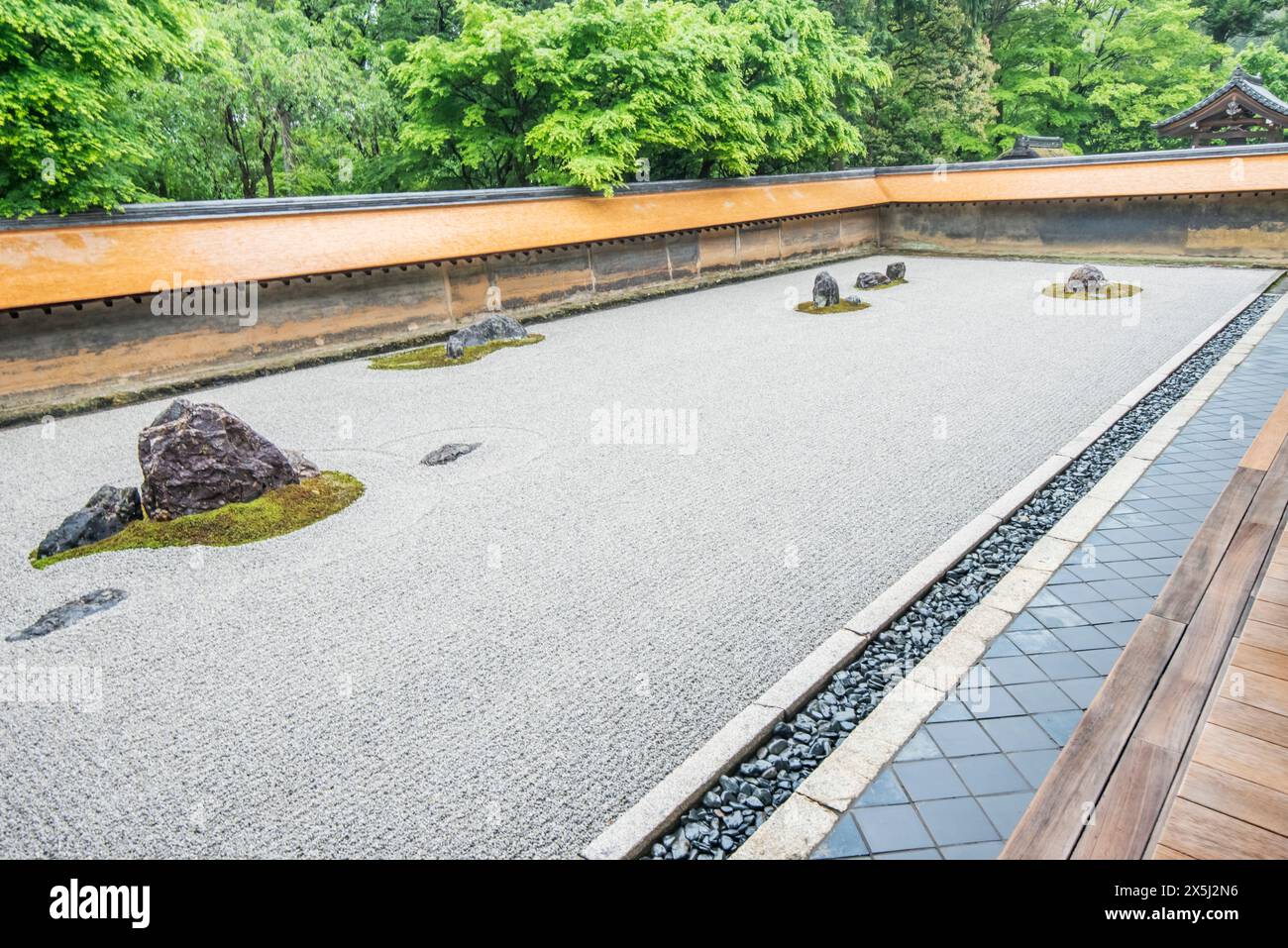 Japan, Kyoto. Ryoan-ji Temple Rock Garden Stock Photo - Alamy