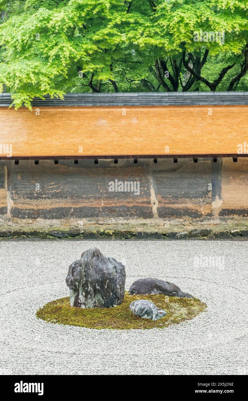 Japan, Kyoto. Ryoan-ji Temple Rock Garden Stock Photo - Alamy