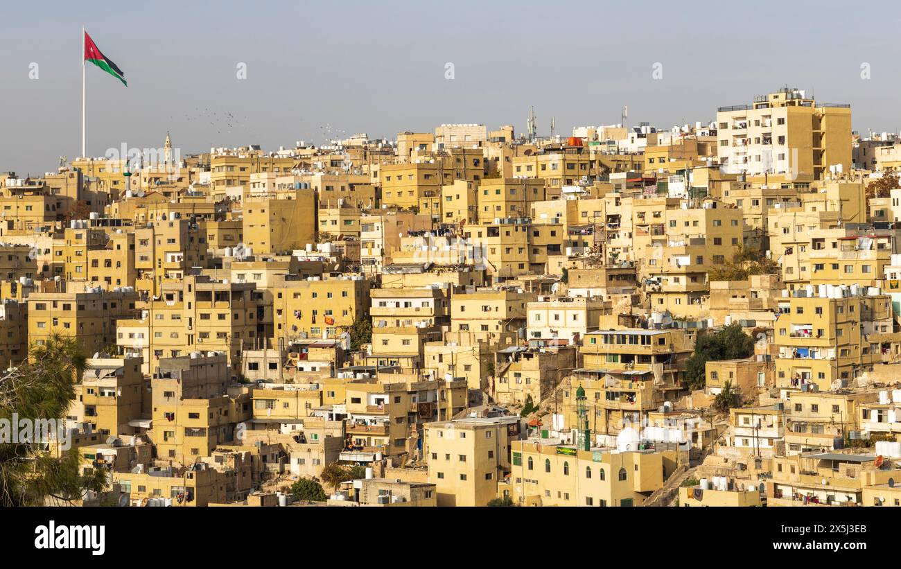 Jordan, Amman. City center. Cityscape with cluster of apartment. Jordan ...