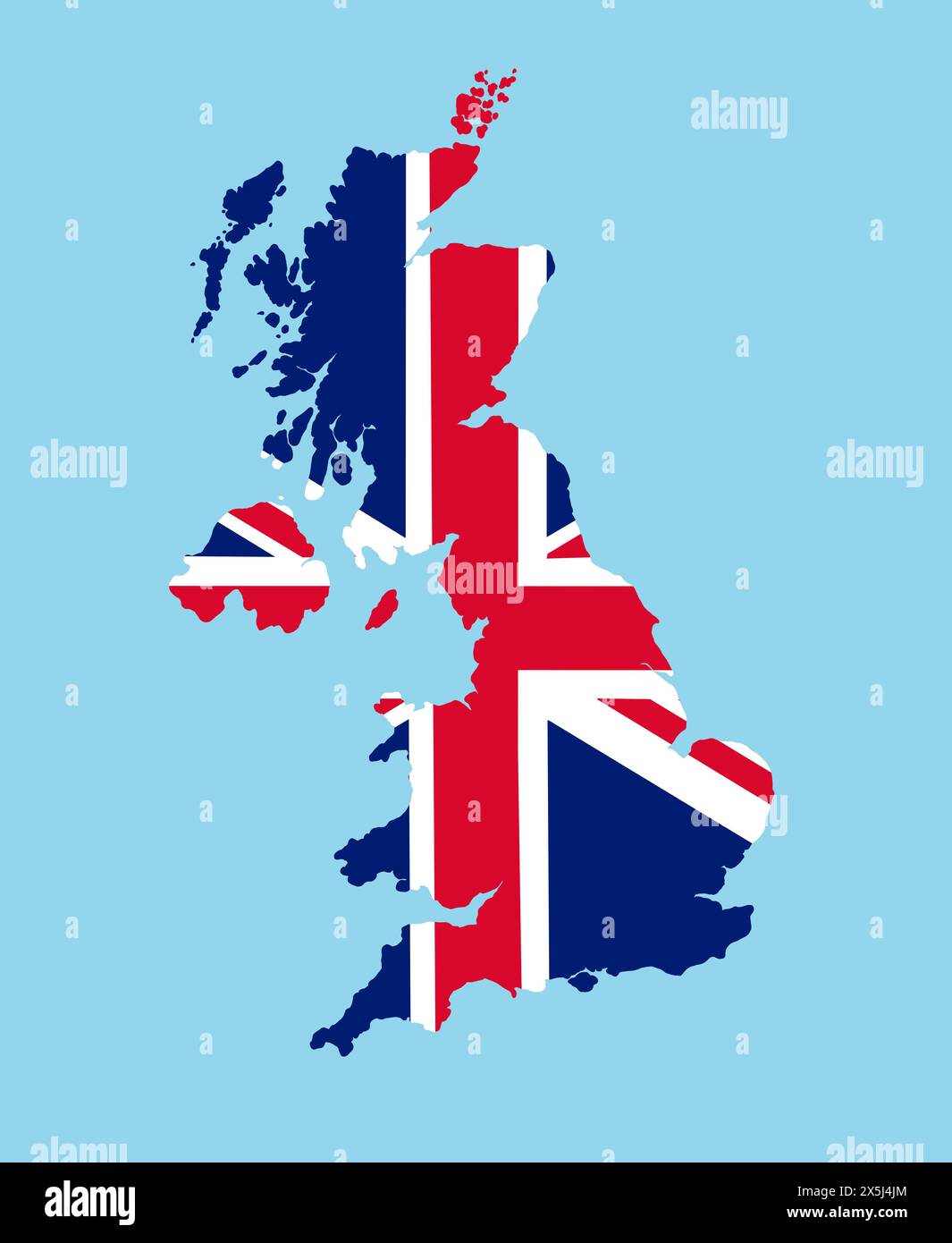 Map of uk and northern europe map hi-res stock photography and images ...