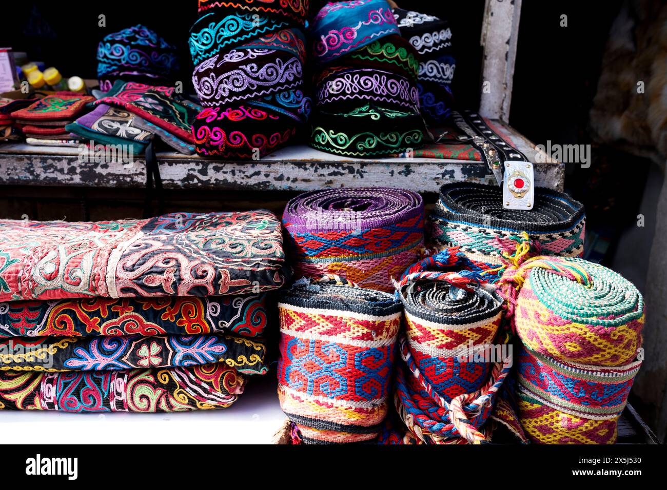 Asia, Mongolia, Bayan-Olgii Province, Olgii. The market in Olgii ...