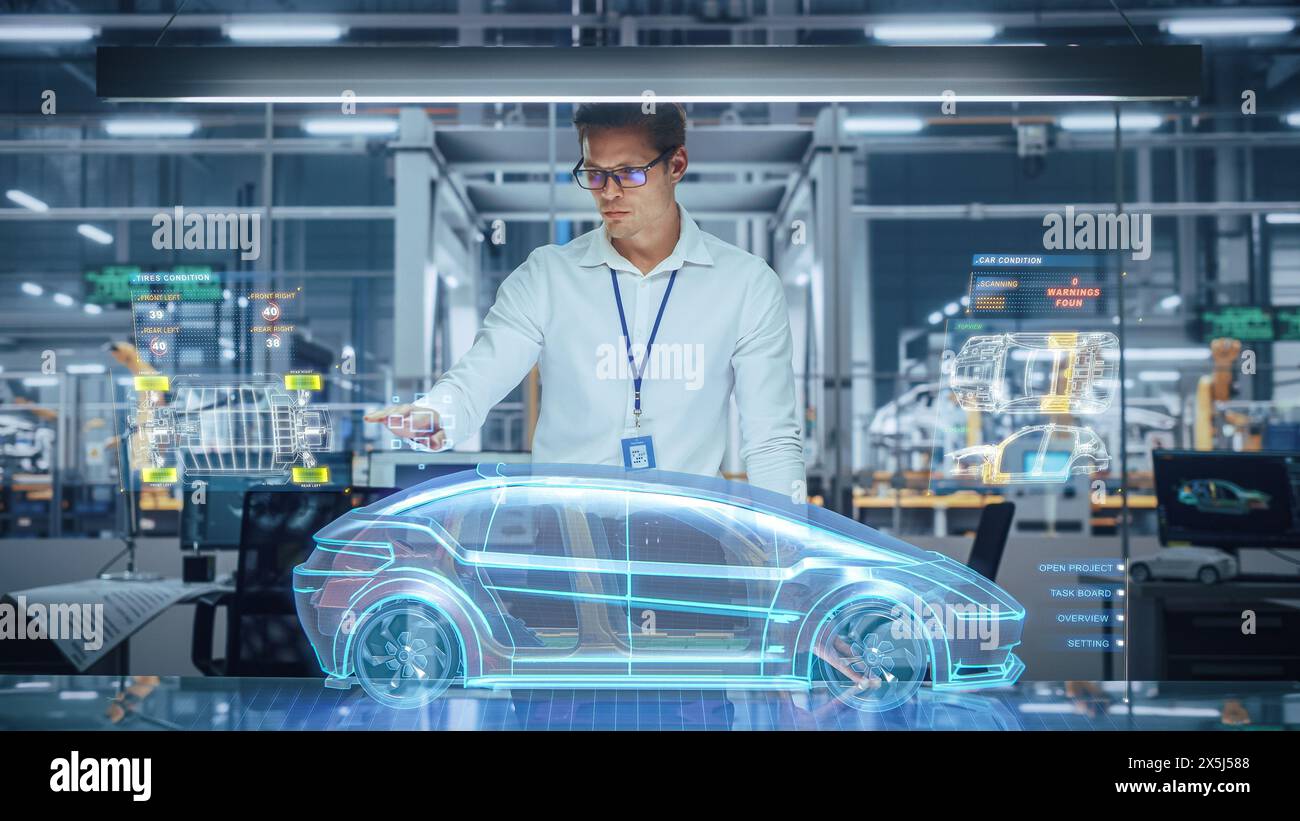 Green Energy Car Design: Automotive Engineer Using Augmented Reality ...