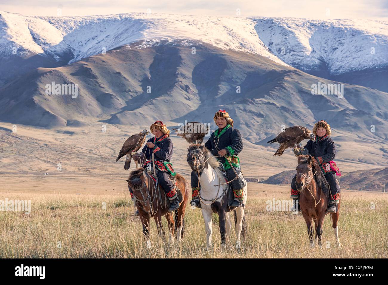 Asia, Mongolia, Bayan-Olgii Province. Altai Eagle Festival, three ...
