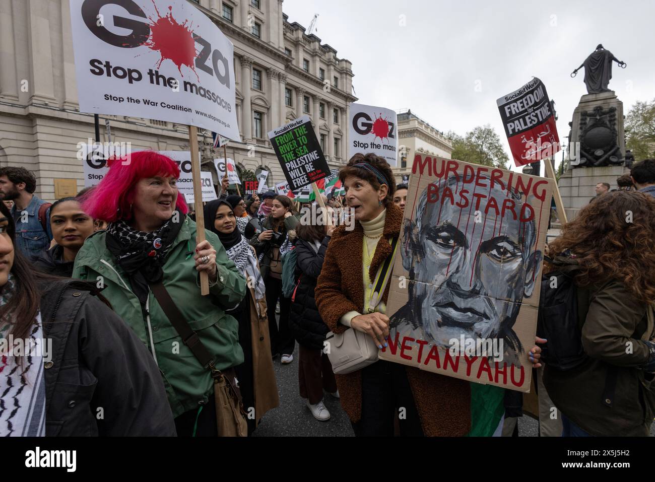 Jewish Bloc Protest March, central London, England, April 27th 2024 ...