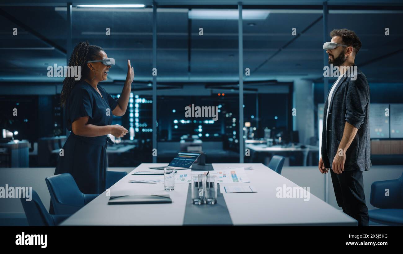 Office Online Meeting Video Conference Call: Businesswoman and ...