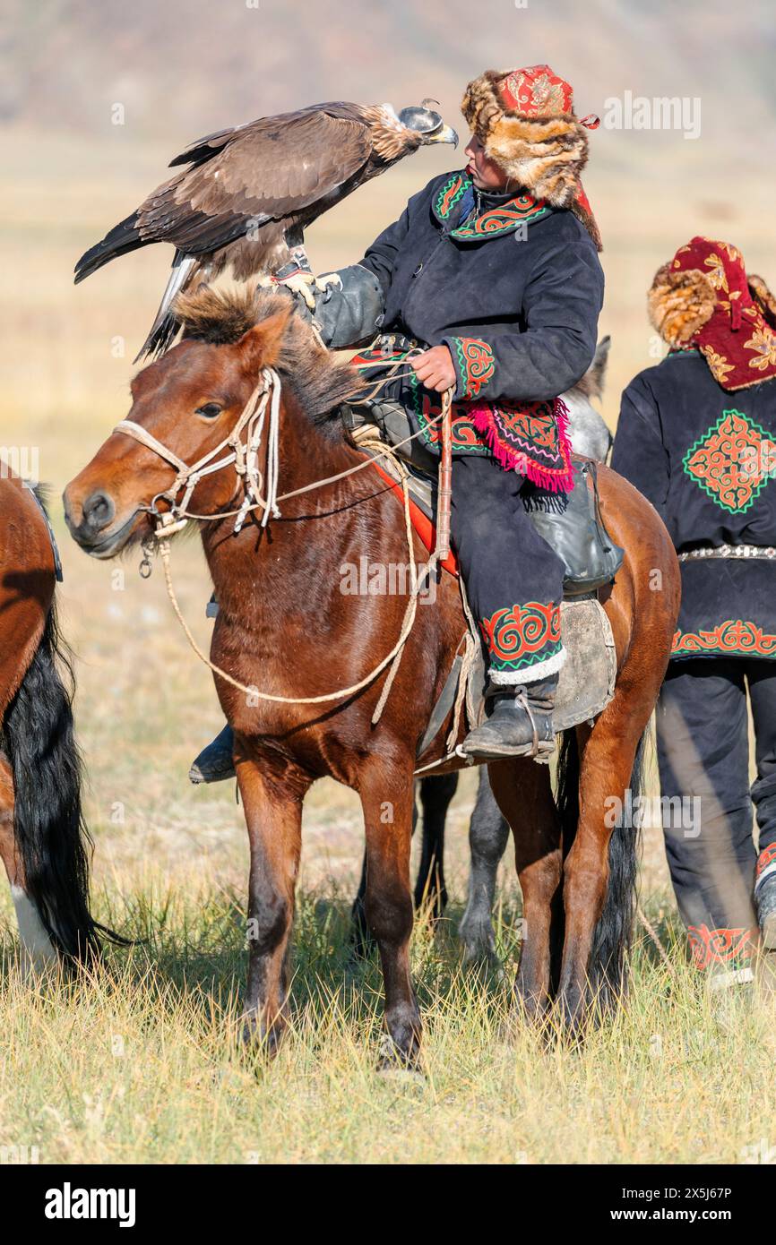 Asia, Mongolia, Bayan-Oglii Province. Altai Eagle Festival, young ...