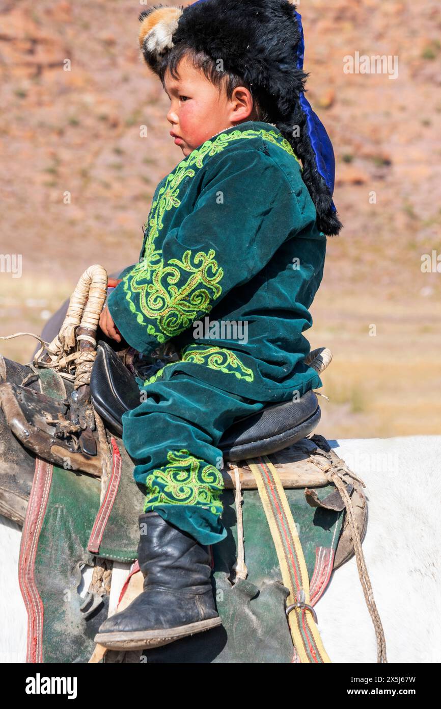 Asia, Mongolia, Bayan-Oglii Province. Altai Eagle Festival, Kazakh ...