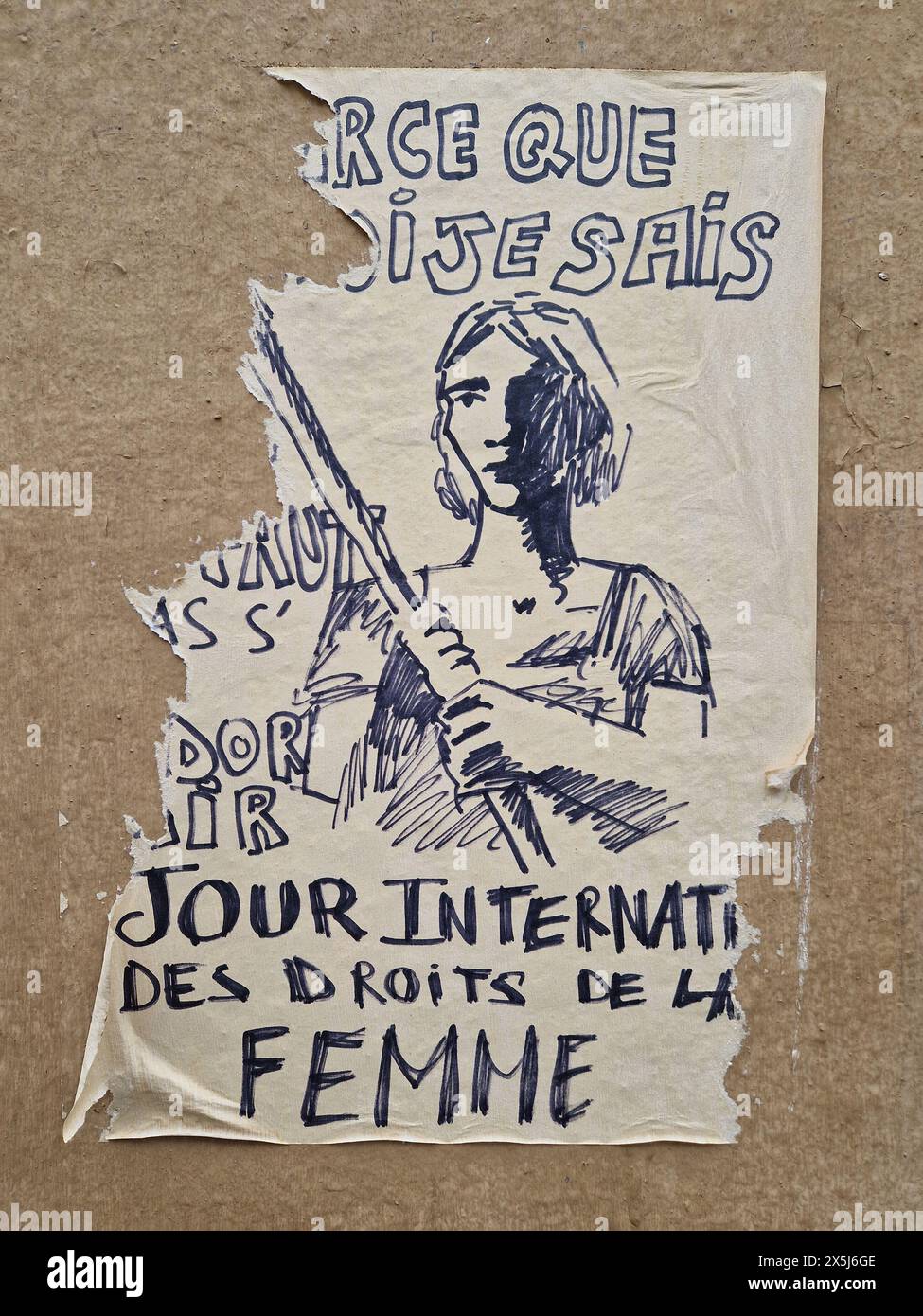 International women's day france poster hi-res stock photography and ...