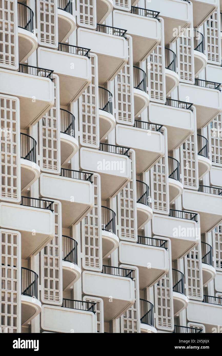 Close up Texture of Hotel Balconies in Waikiki Stock Photo - Alamy