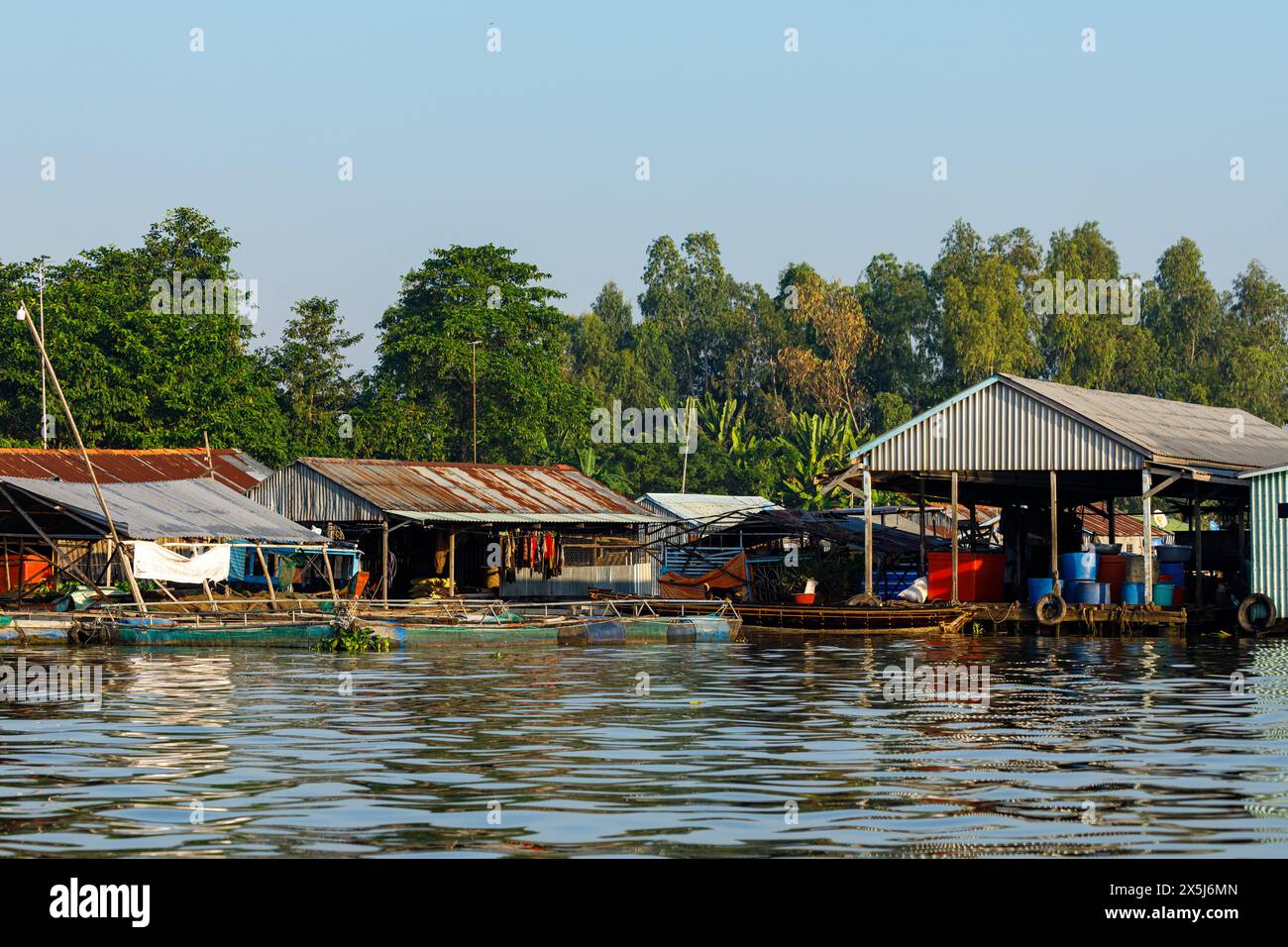 Fish Farm at the Mekong Delta in Vietnam Stock Photo - Alamy