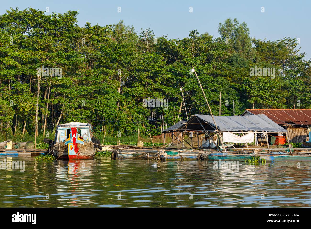 Fish Farm at the Mekong Delta in Vietnam Stock Photo - Alamy