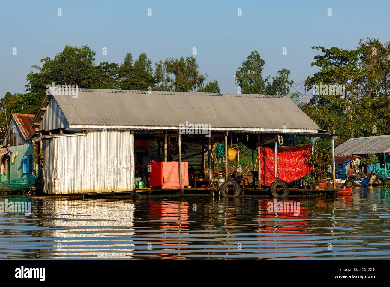 Fish Farm at the Mekong Delta in Vietnam Stock Photo - Alamy