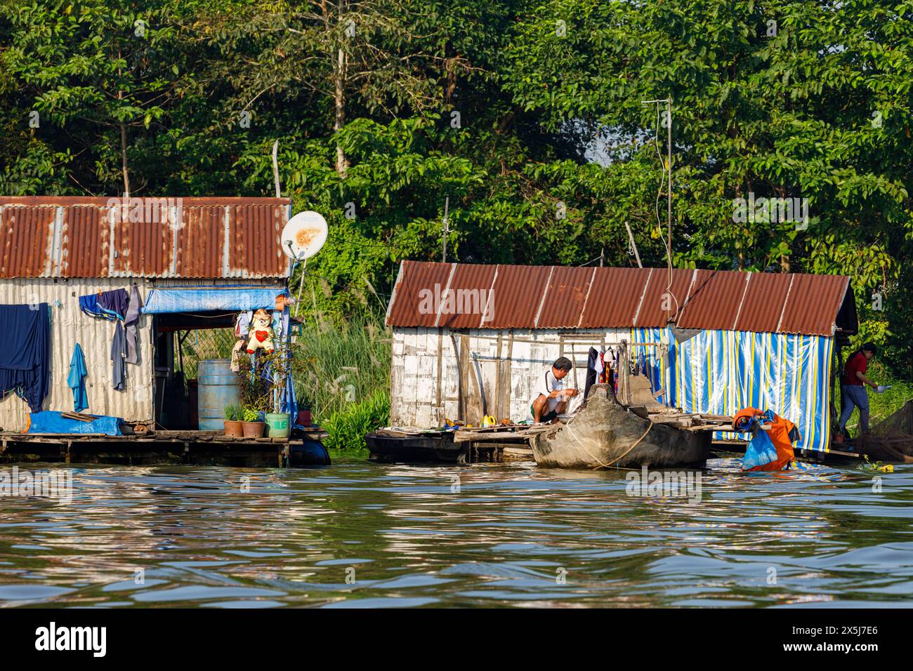 Fish Farm at the Mekong Delta in Vietnam Stock Photo - Alamy