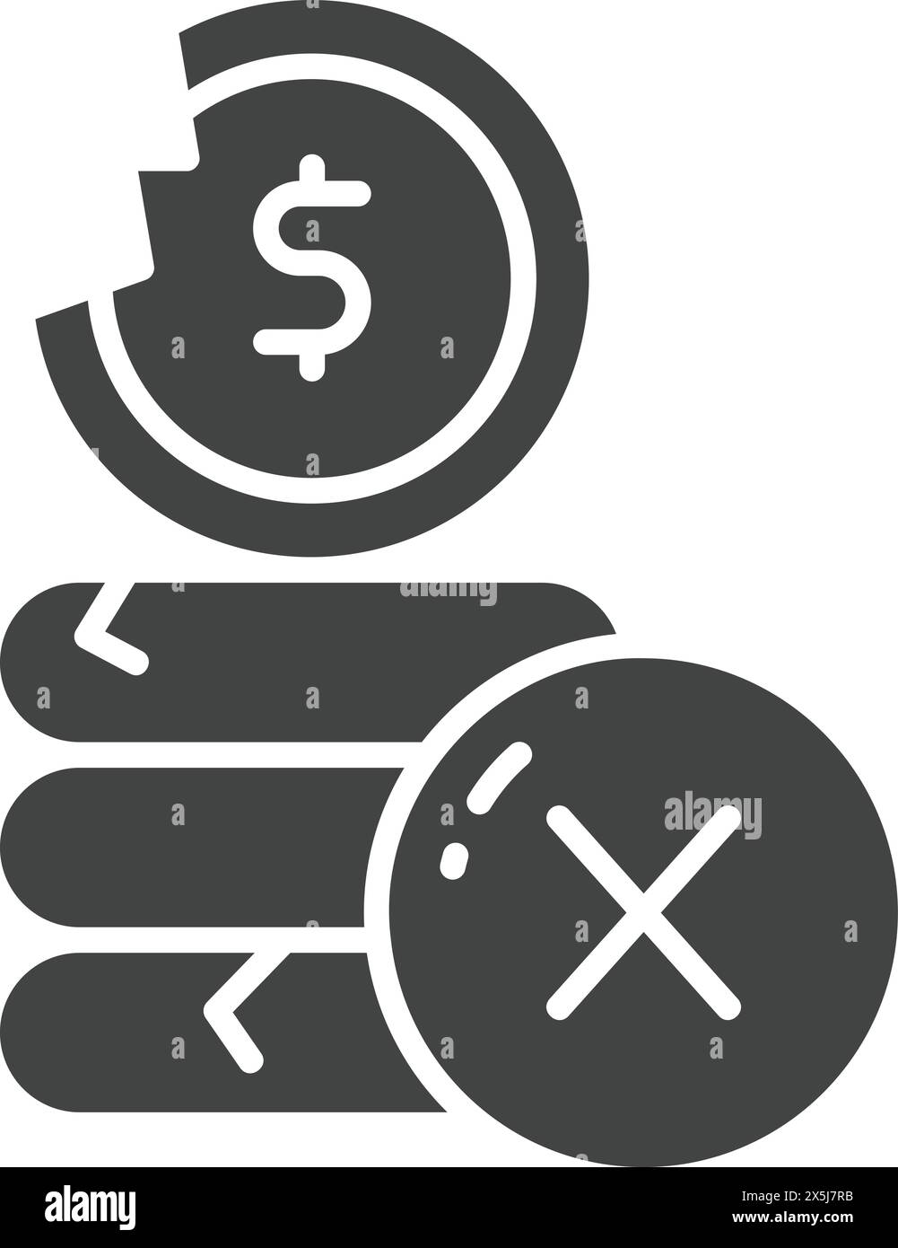 Insolvent icon vector image Stock Vector Image & Art - Alamy