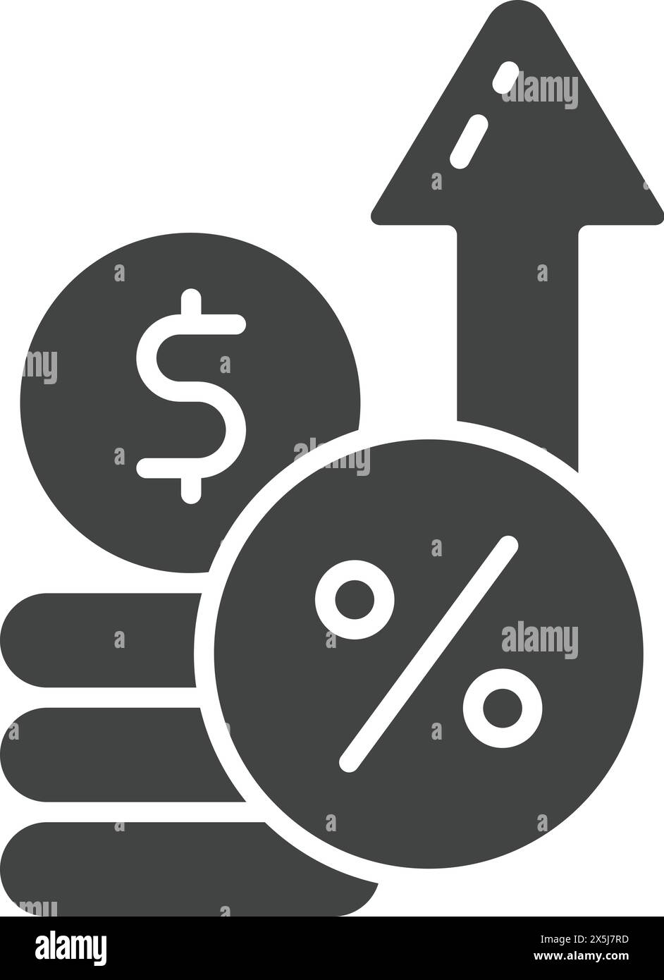 Discount rate line icon Black and White Stock Photos & Images - Alamy
