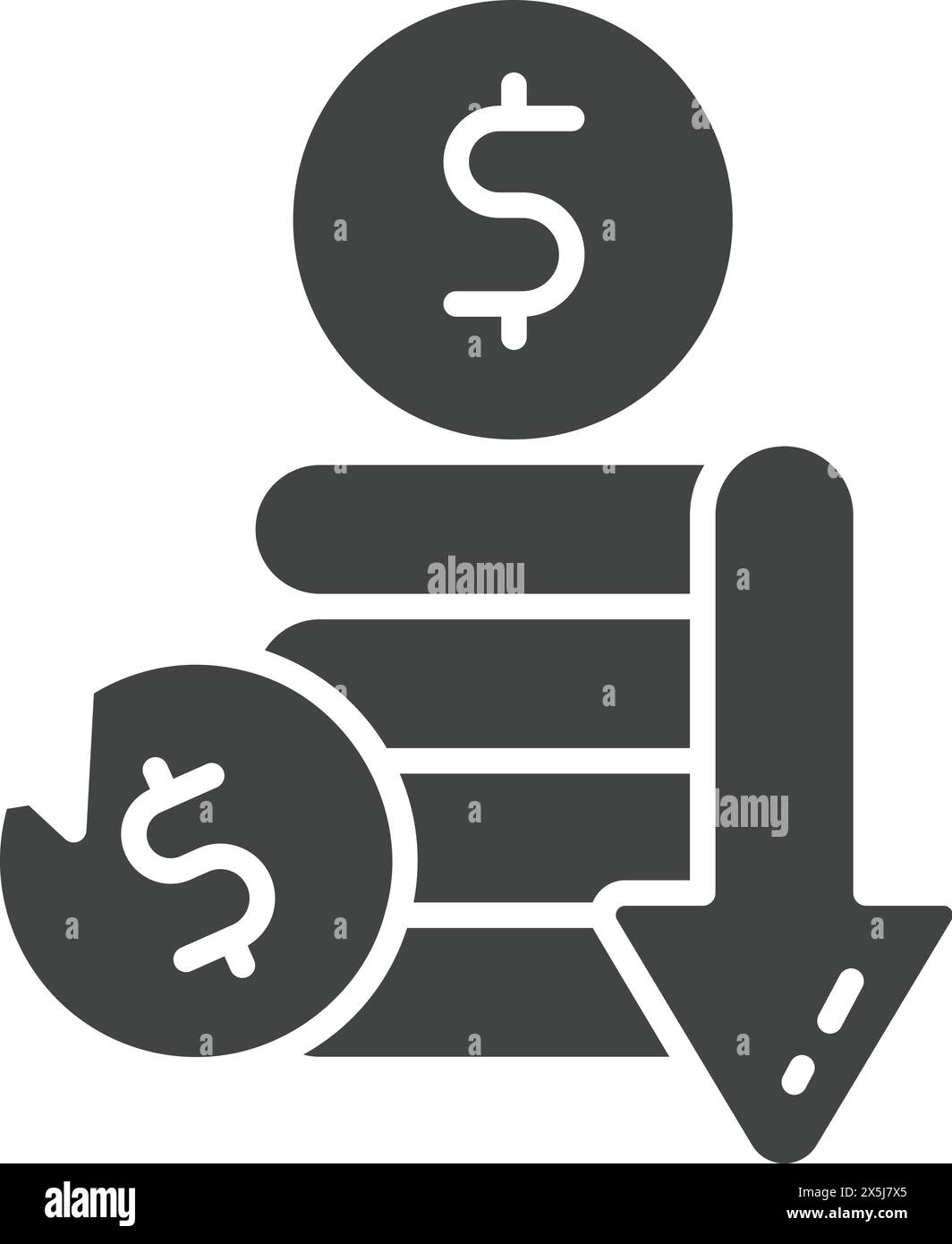 Investment Loss icon vector image Stock Vector Image & Art - Alamy