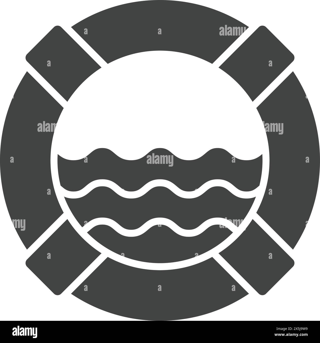 Life ring vector icon Black and White Stock Photos & Images - Alamy
