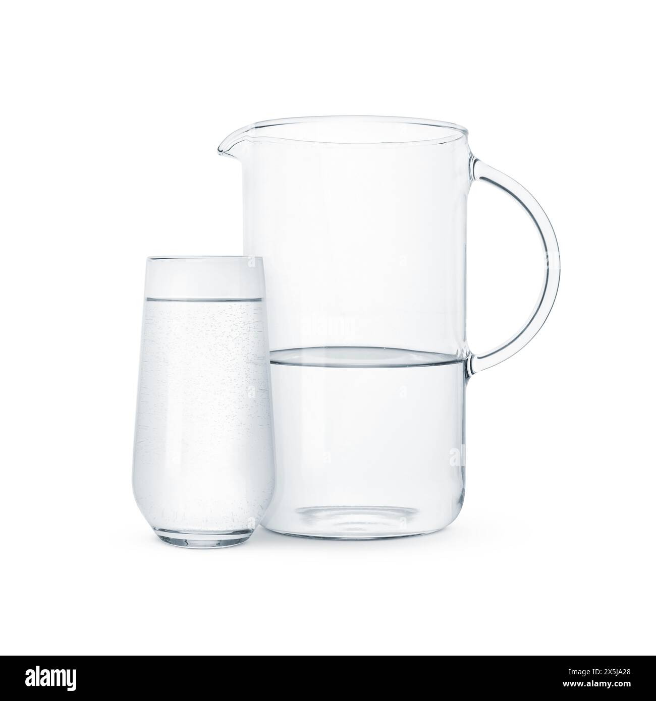 Half filled water glass on white hi-res stock photography and images ...