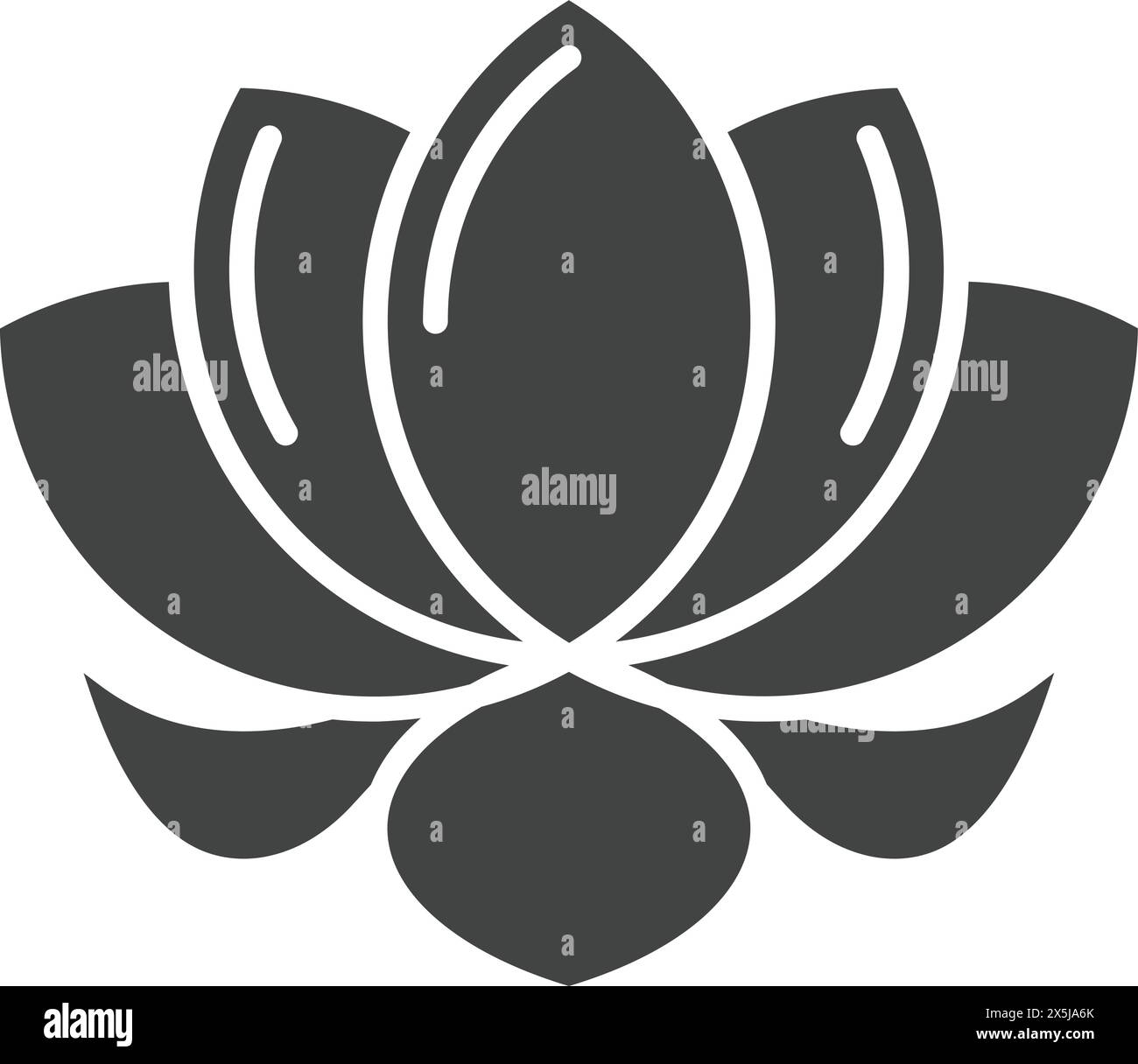 Lotus line icon concept Black and White Stock Photos & Images - Alamy