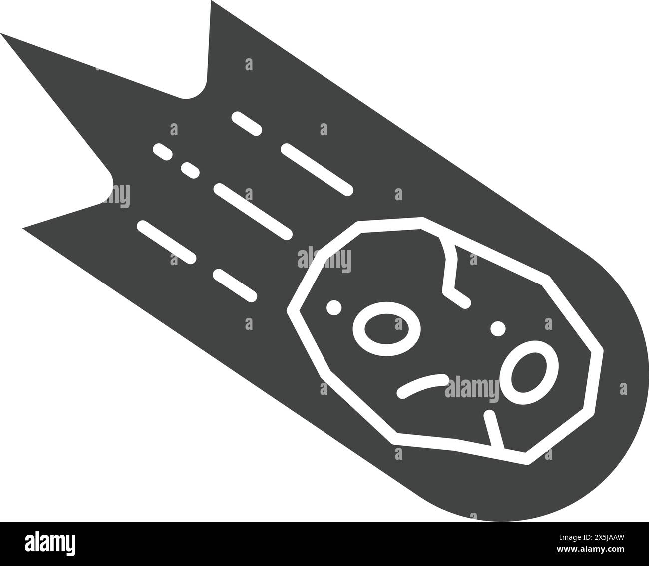 Falling asteroid meteorite vector Black and White Stock Photos & Images ...