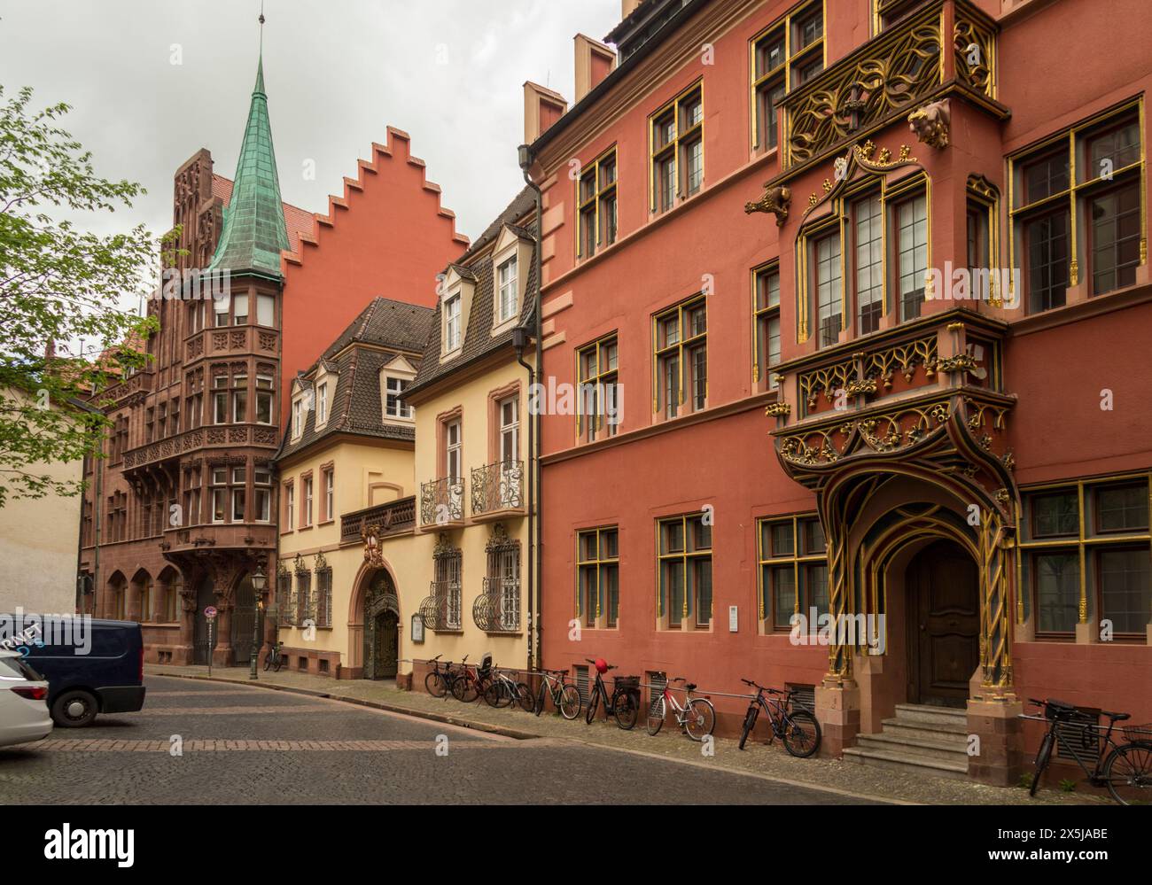 elegant buildings in Haus zum Walfisch, Freiburg Stock Photo - Alamy