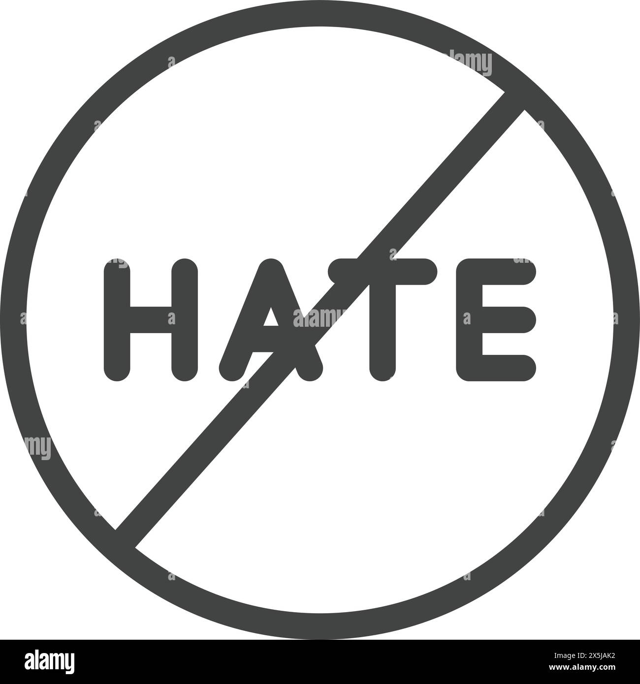 No hate Stock Vector Images - Alamy