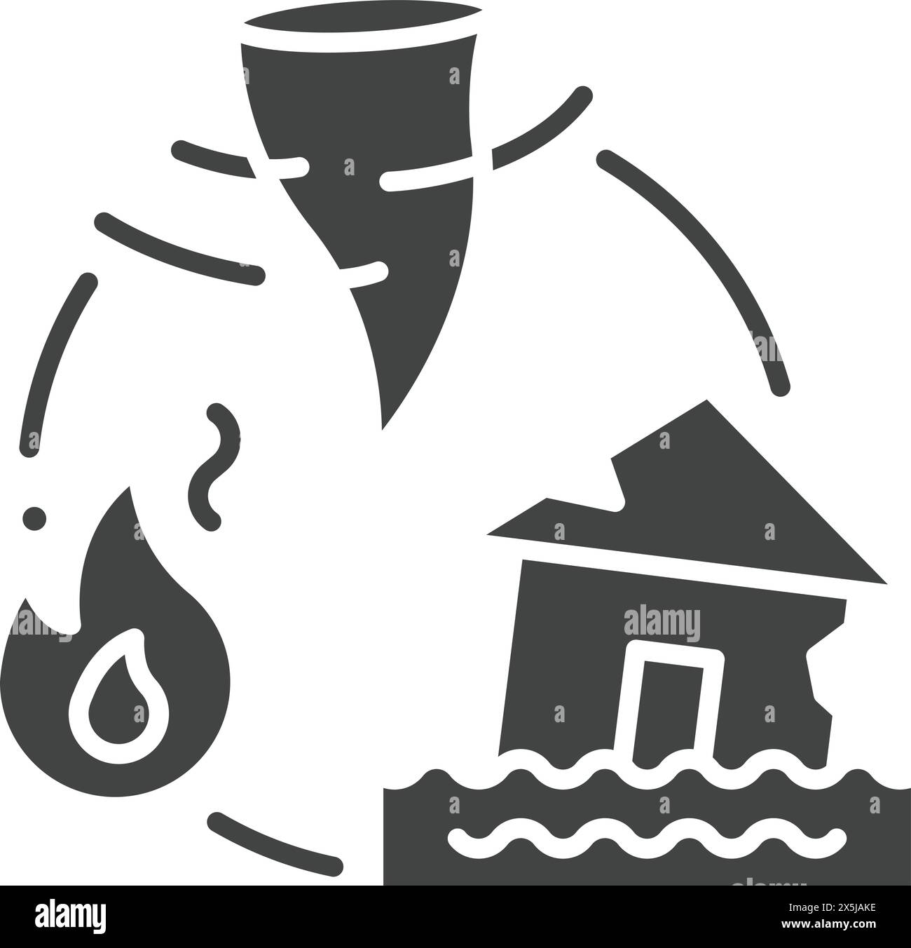 Natural Disaster icon vector image Stock Vector Image & Art - Alamy