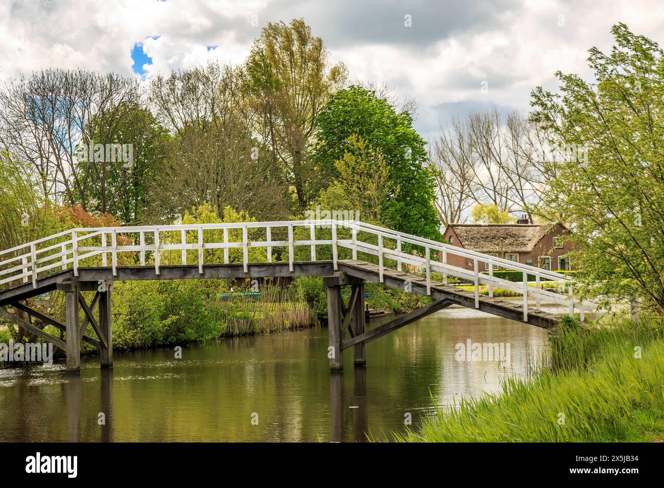 Netherlands, Holland. Typical landscape along Dutch rural canals Stock ...