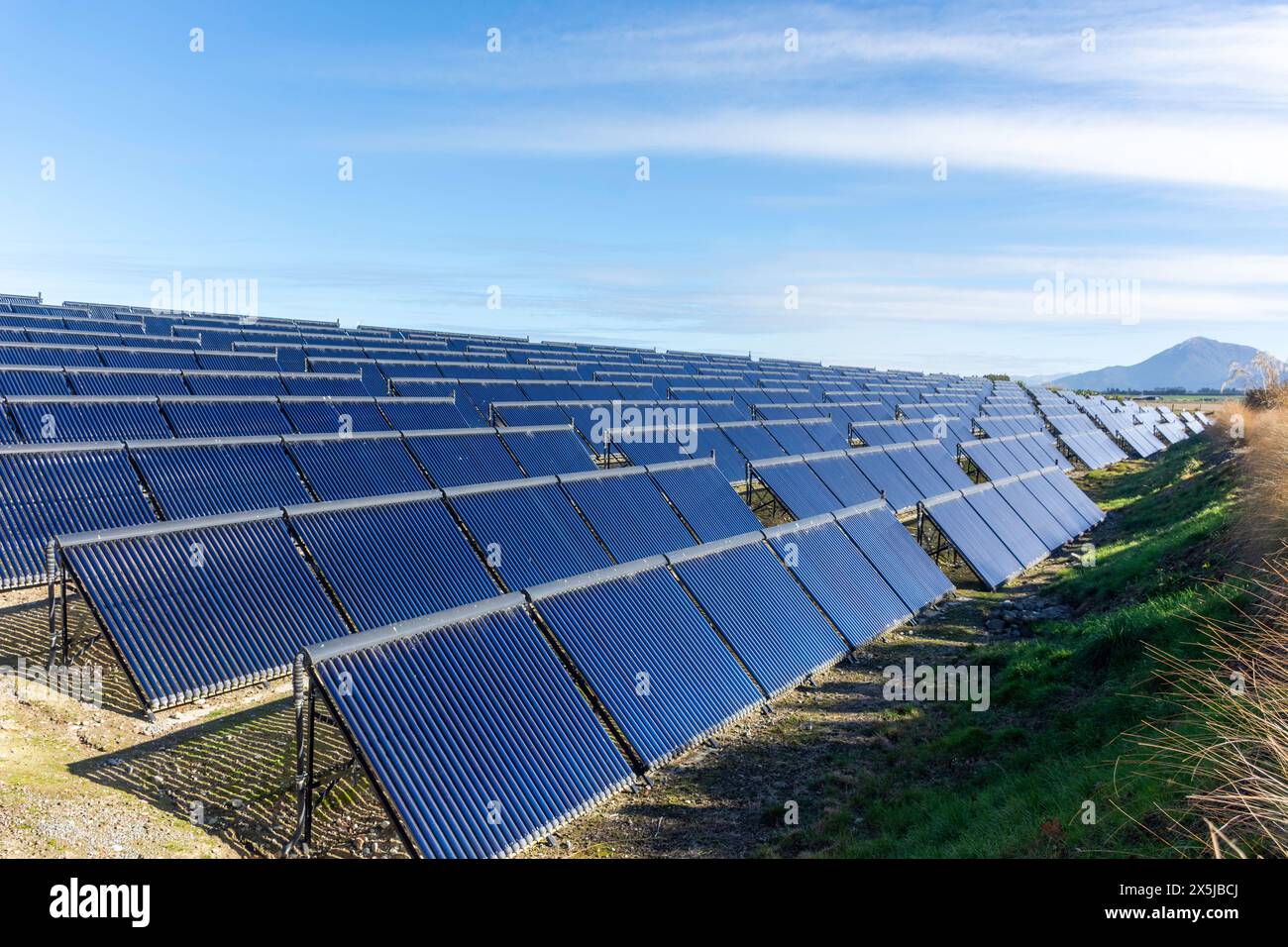 Solar panels at Opuke Thermal Pools & Spa, Mount Hutt Station Road ...