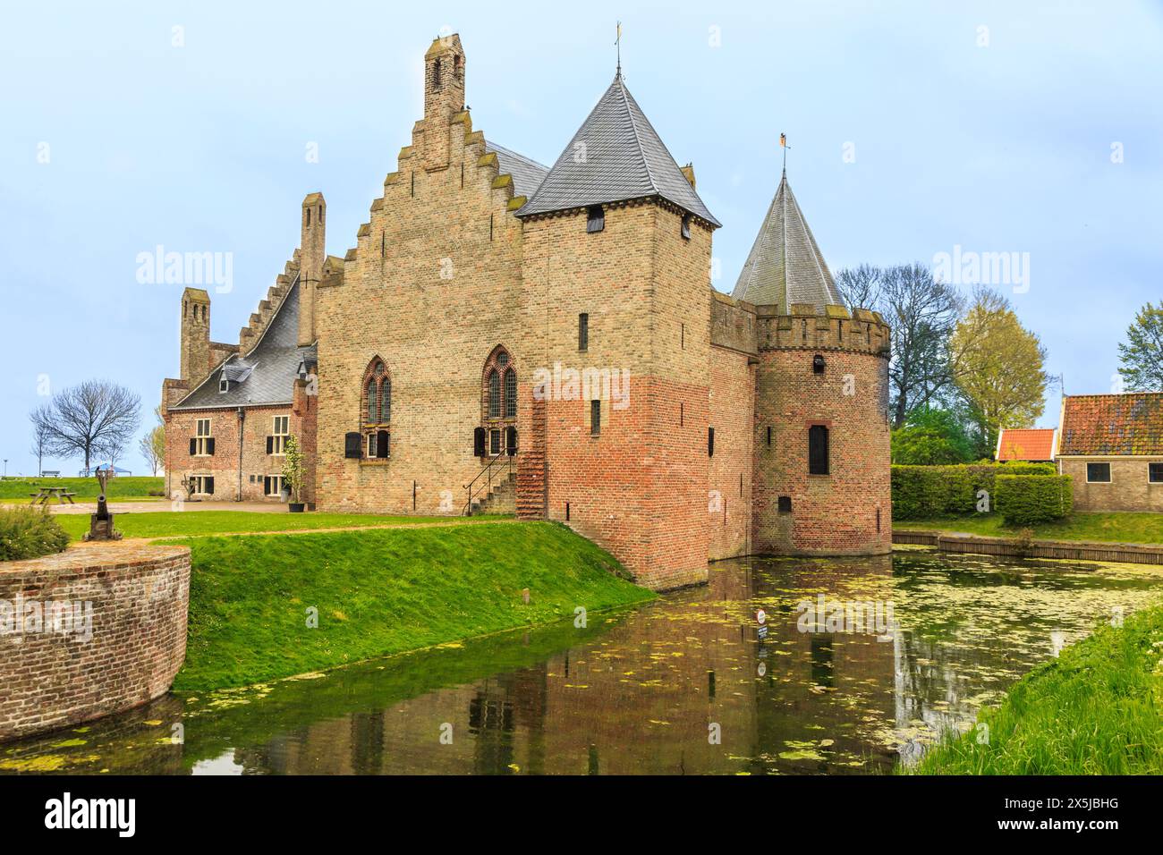 Netherlands, North Holland. Medemblik. Radboud medieval castle ...