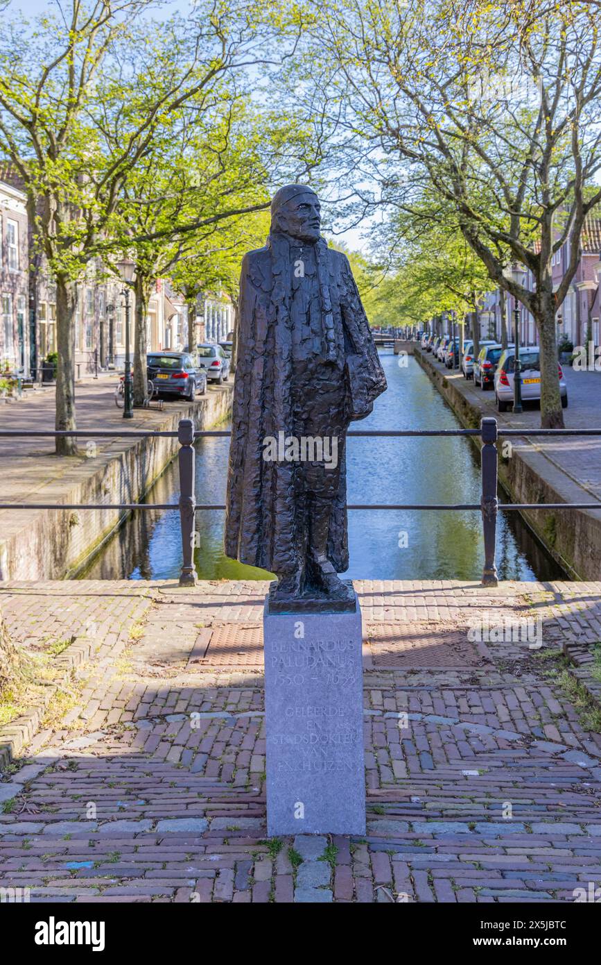 Netherlands, North Holland, Enkhuizen. Statue of Bernardus Paludanus ...