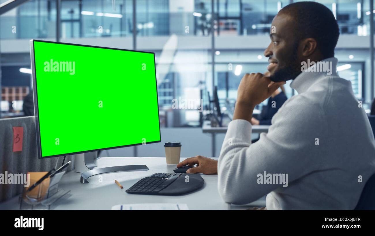 Startup technician using isolated screen hi-res stock photography and ...