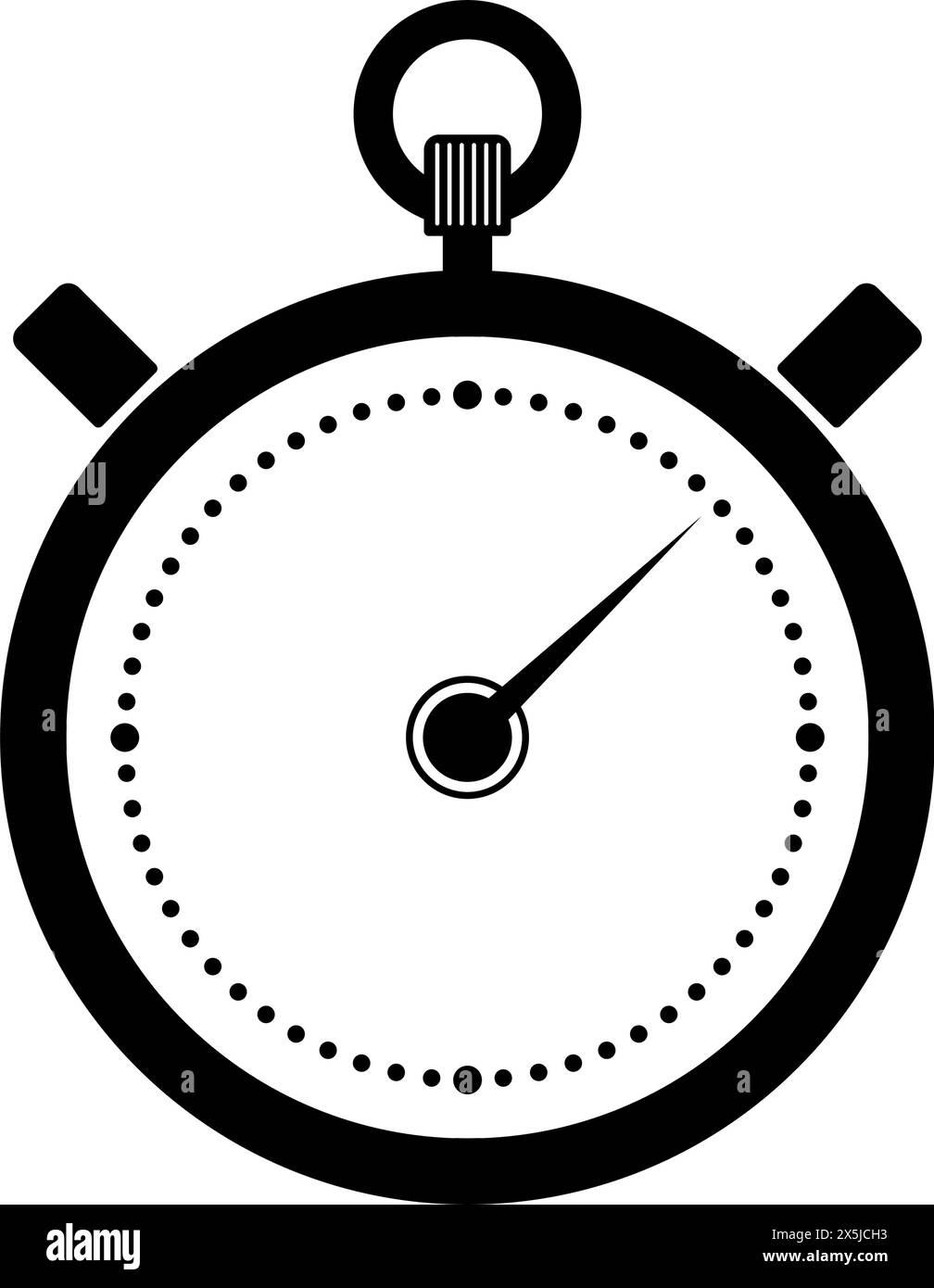 Stopwatch Timer Icon Symbol Flat Vector Illustration Stock Vector