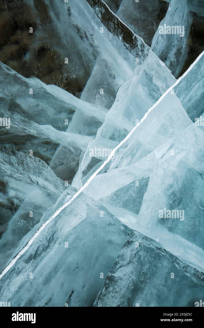 Canada, Alberta, Canmore, Spray Valley Provincial Park, Spray Lakes ice ...