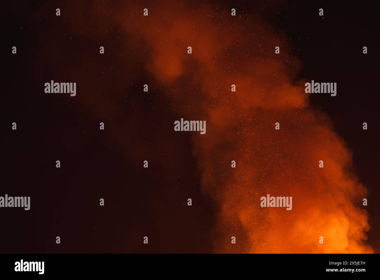 Dynamic Fire Display at Night, Desert Festival Event Stock Photo - Alamy