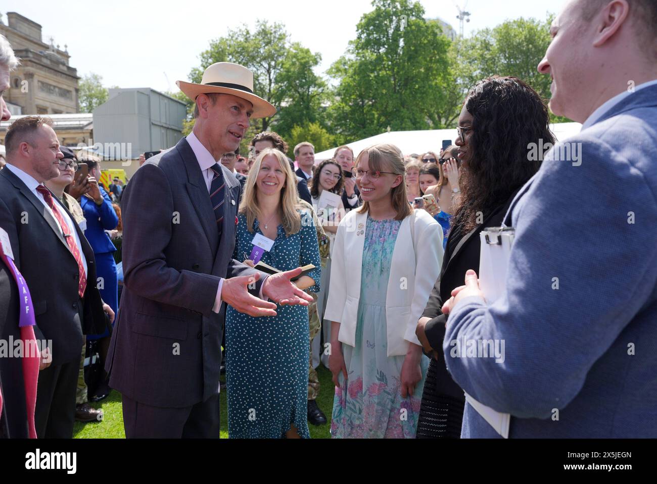 The Duke of Edinburgh greets Gold Award holders and members of their ...