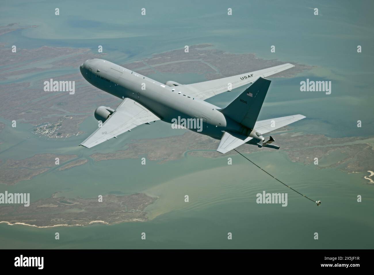 A KC-46A Pegasus from the U.S. Air Force’s 412th Test Wing conducts ...