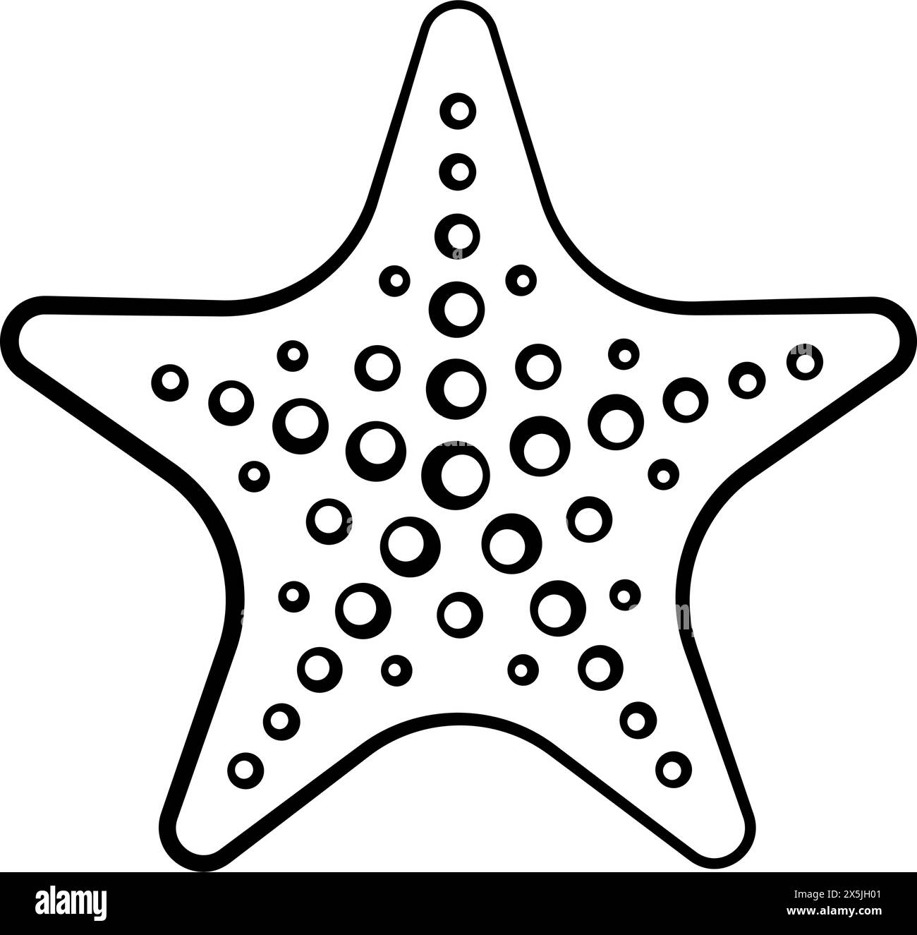Starfish icon symbol. outline vector illustration Stock Vector Image ...