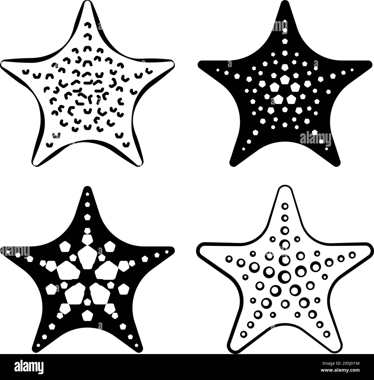 Starfish icon set. Flat vector illustration Stock Vector Image & Art ...