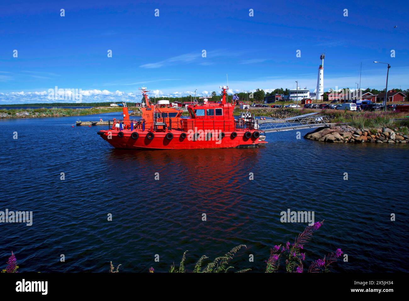 Finland, North Ostrobothnia, Hailuoto Island. Pilot boat Stock Photo ...